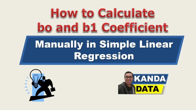 How To Calculate Bo And B1 Coefficient Manually In Simple Linear Regression Kanda Data