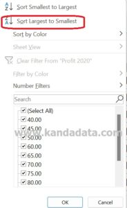 How to Sort the Highest to the Lowest Value in Excel - KANDA DATA
