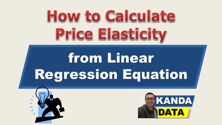 How To Calculate Price Elasticity From Linear Regression Equation