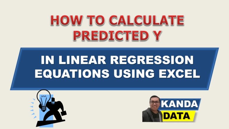 How to Calculate Predicted Y in Linear Regression Equations using Excel ...