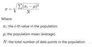 Differences in the Formulas for Calculating Standard Deviation for ...